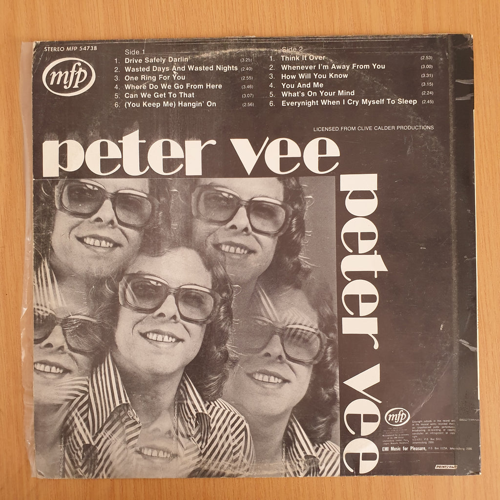 Peter Vee - Peter Vee - Vinyl LP Record (VG+) – C-Plan Audio
