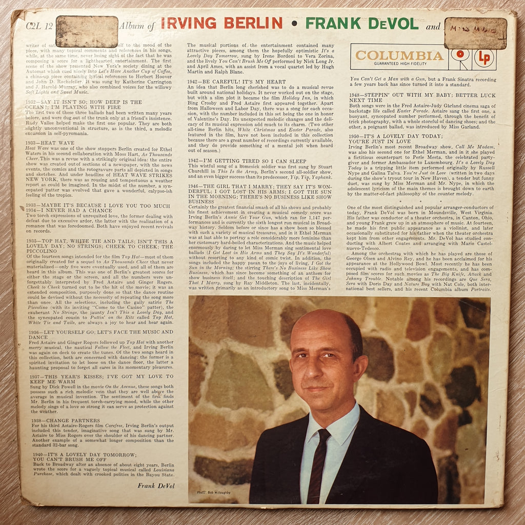 Frank Devol and His Orchestra - The Columbia Album of Irving Berlin -V – C-Plan Audio