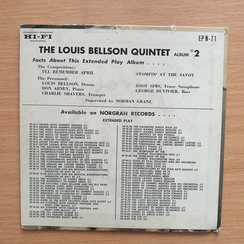 The Louis Bellson Quintet – The Louis Bellson Quintet Album #2 - Vinyl – C-Plan Audio