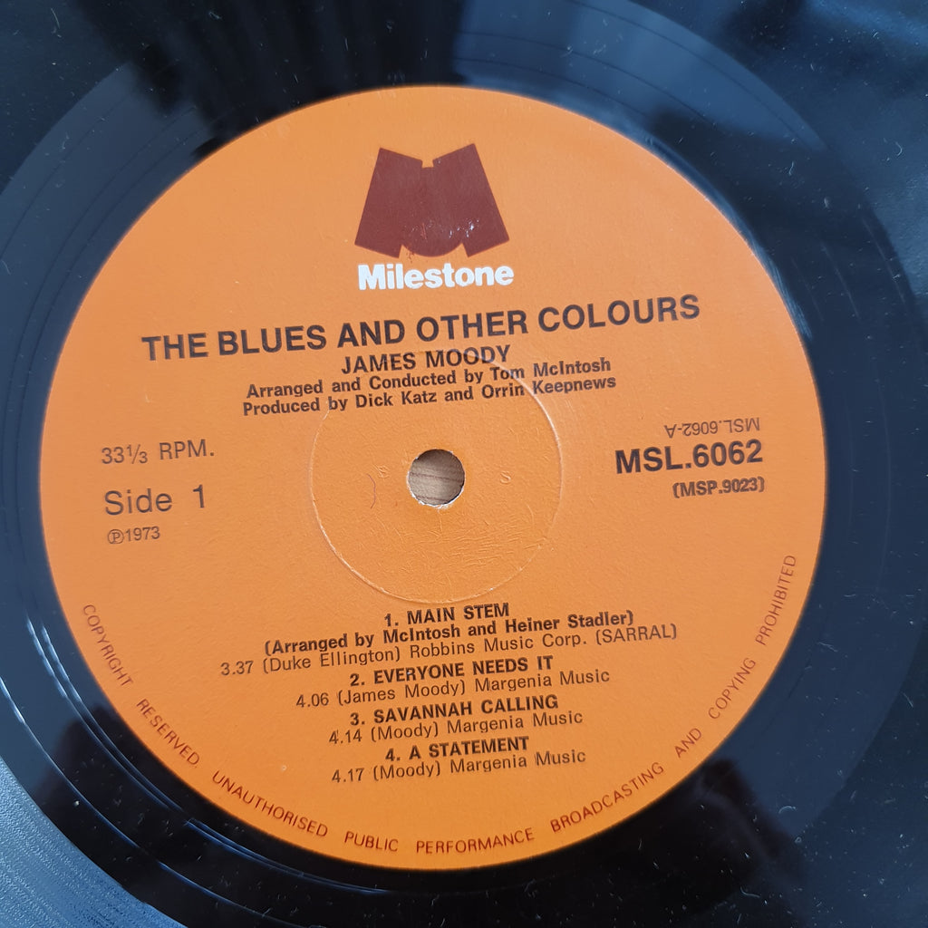 James Moody – The Blues And Other Colors – Vinyl LP Record - Very-Good ...