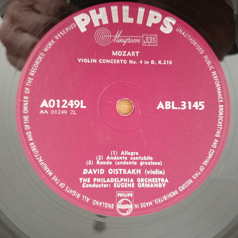 David Oistrakh - Mendelssohn, Mozart - The Philadelphia Orchestra, Eug – C-Plan Audio