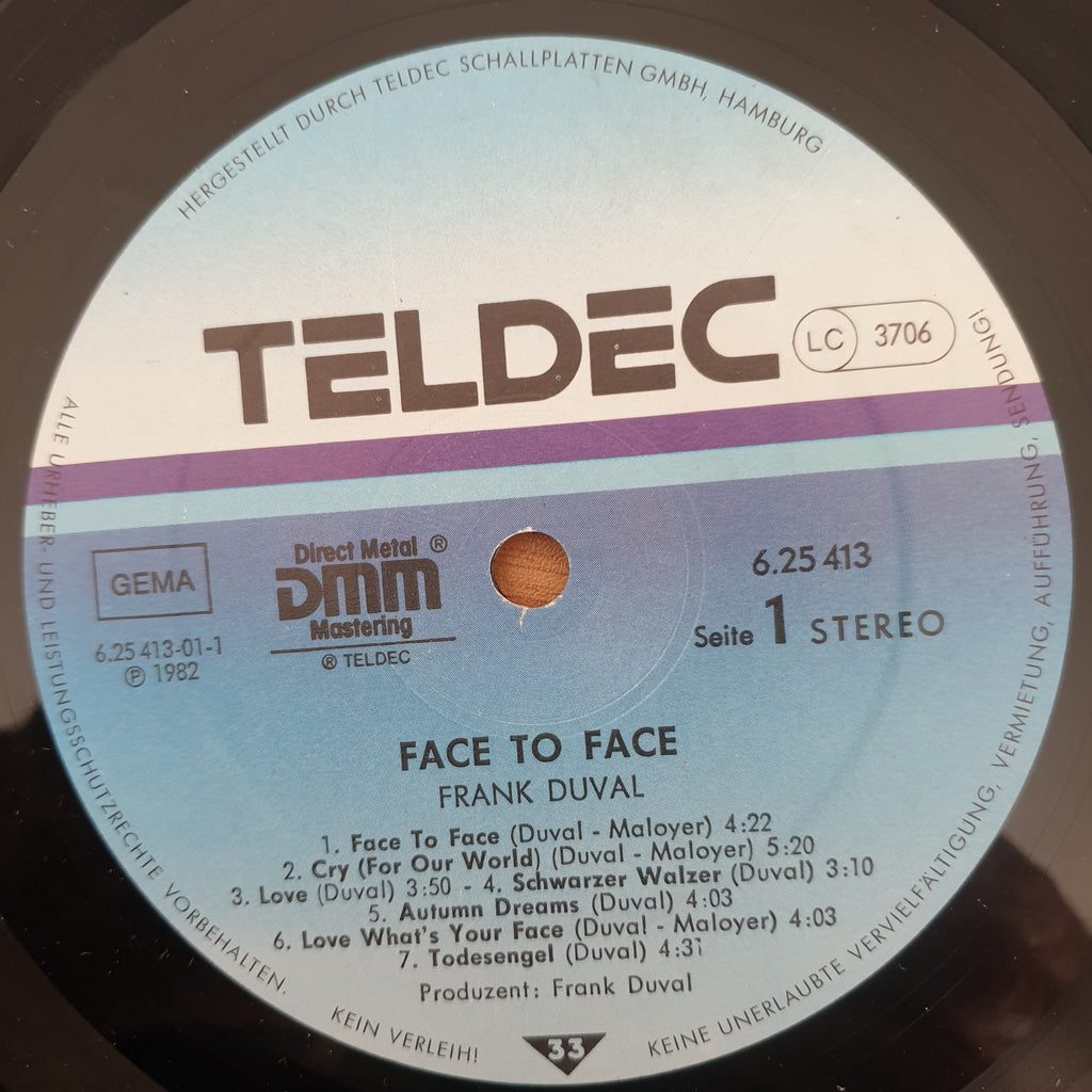 Frank Duval – Face To Face (Frank Duval Mit Seinen Größten Erfolge ...