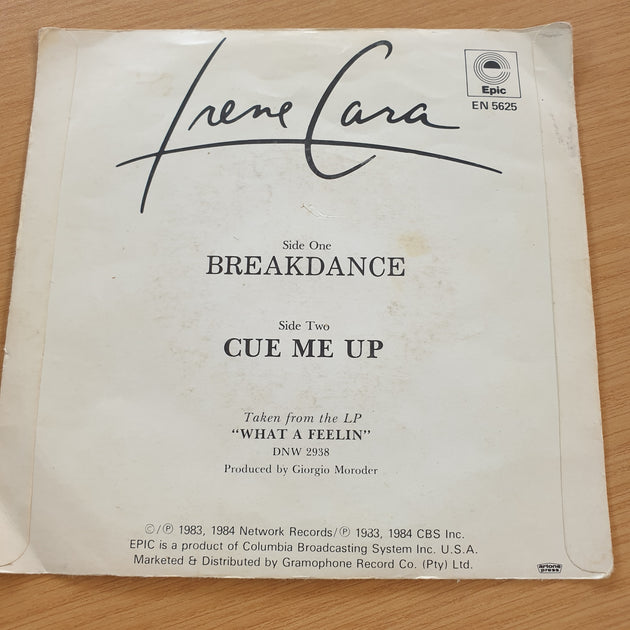 Irene Cara – Breakdance - Vinyl 7" Record (VG+) – C-Plan Audio