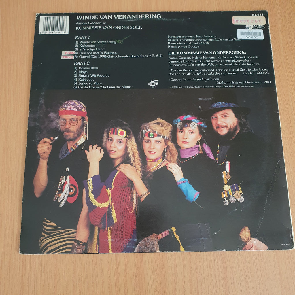 Anton Goosen Se Kommissie Van Ondersoek – Winde Van Verandering - Viny ...