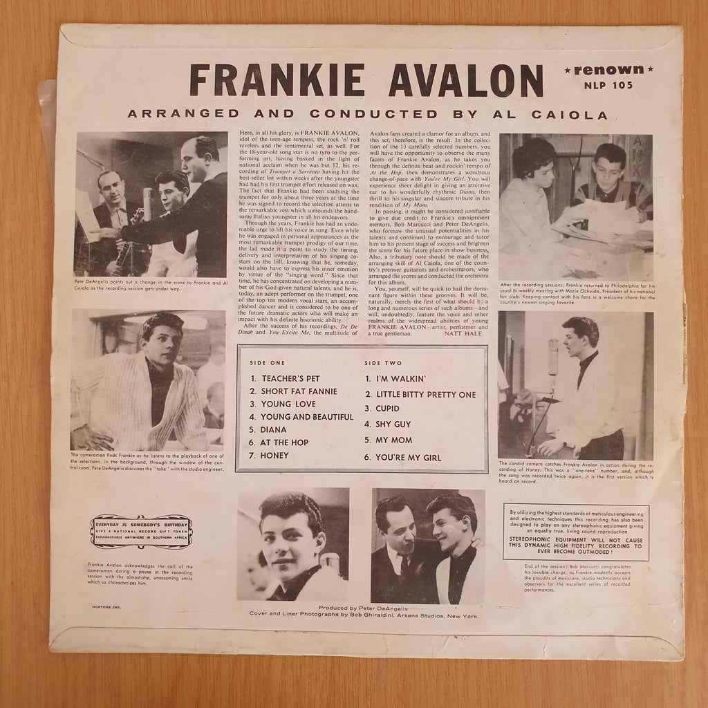 Frankie Avalon – Frankie Avalon - Vinyl LP Record (VG-) – C-Plan Audio