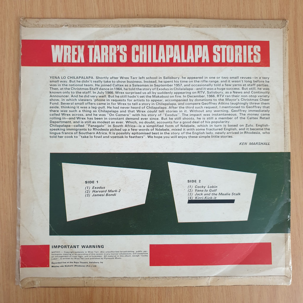 Wrex Tarr's Yena Lo Chilapalapa (Caltex Presents) - Vinyl LP Record (V ...