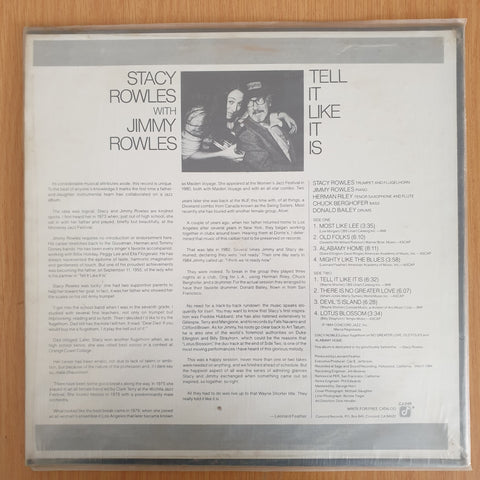 Stacy Rowles With Jimmy Rowles – Tell It Like It Is - Vinyl LP Record ...
