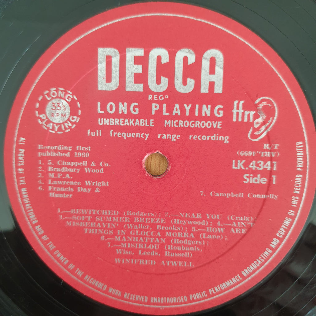 Winifred Atwell - Hall of Fame - Vinyl LP Record (G) – C-Plan Audio