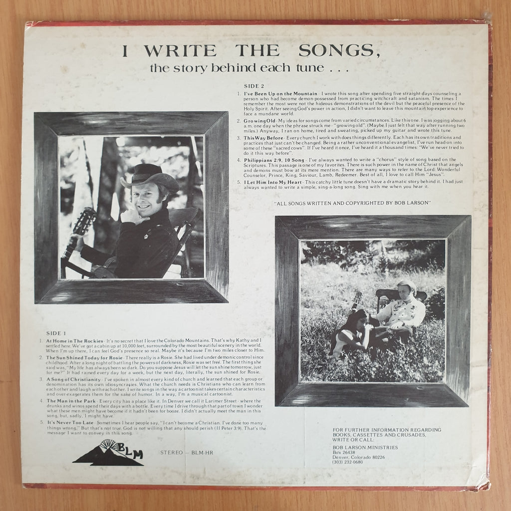 Bob Larson – Home In The Rockies - Vinyl LP Record (VG+) – C-Plan Audio