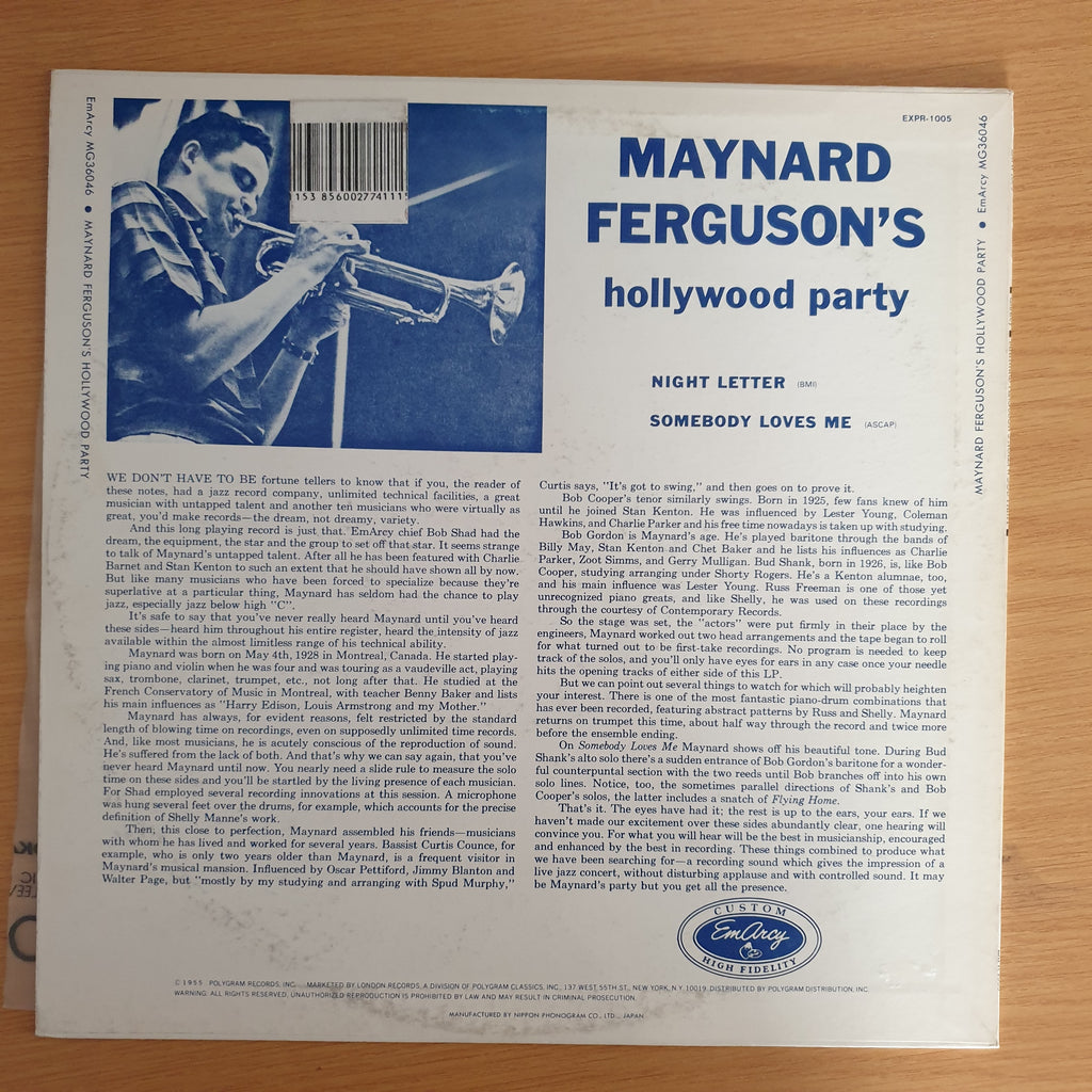 Maynard Ferguson – Hollywood Party (Japan) - Vinyl LP Record (VG+) – C ...