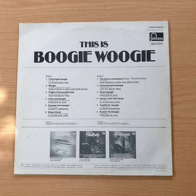 This Is Boogie Woogie - Vinyl LP Record (VG+) (SCD) – C-Plan Audio