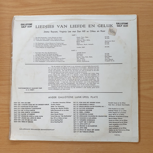 Liedjies van Liefde en Geluk - (Jimmy Rayson, Virginia Lee, Dan Hill ...