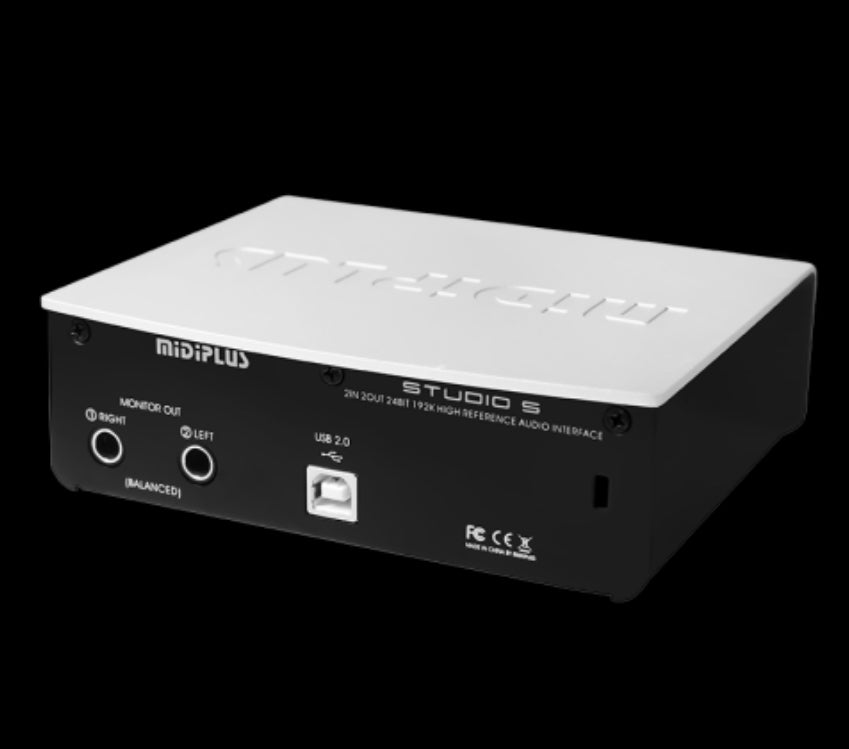 MidiPlus - Studio S - Audio Interface with High Quality Phantom Mic Po ...