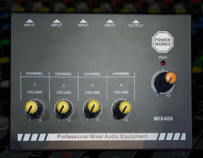 PowerWorks - PW-MIX400 4 Channel Mixer with Power Supply (In Stock) bo ...