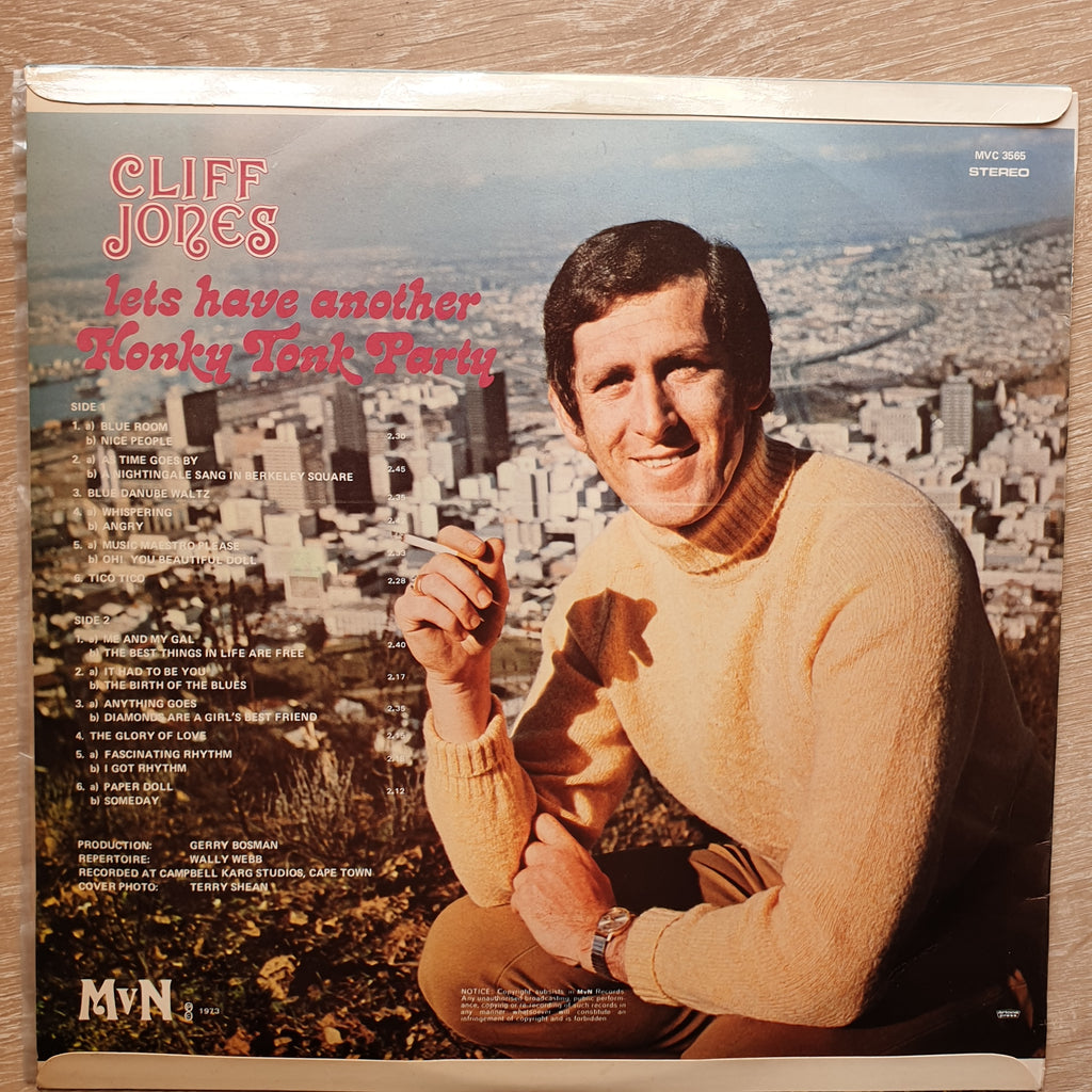 Cliff Jones - Let's Have Another Honky Tonk Party - Vinyl LP Record ...