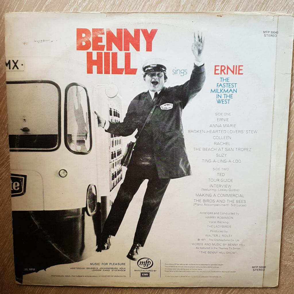 Benny Hill ‎– Benny Hill Sings Ernie, The Fastest Milkman In The West ...