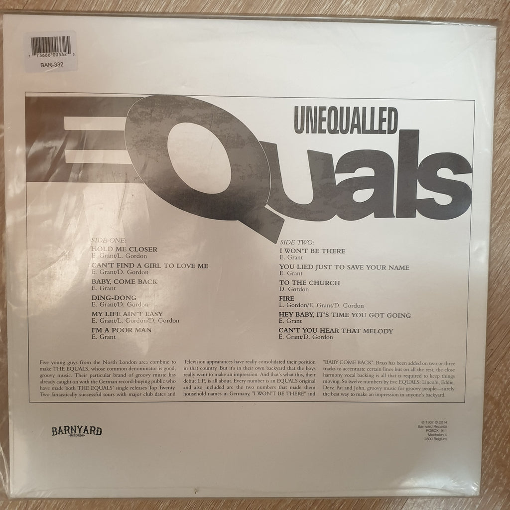 The Equals ‎– Unequalled Equals - Vinyl LP Record - Sealed – C-Plan Audio