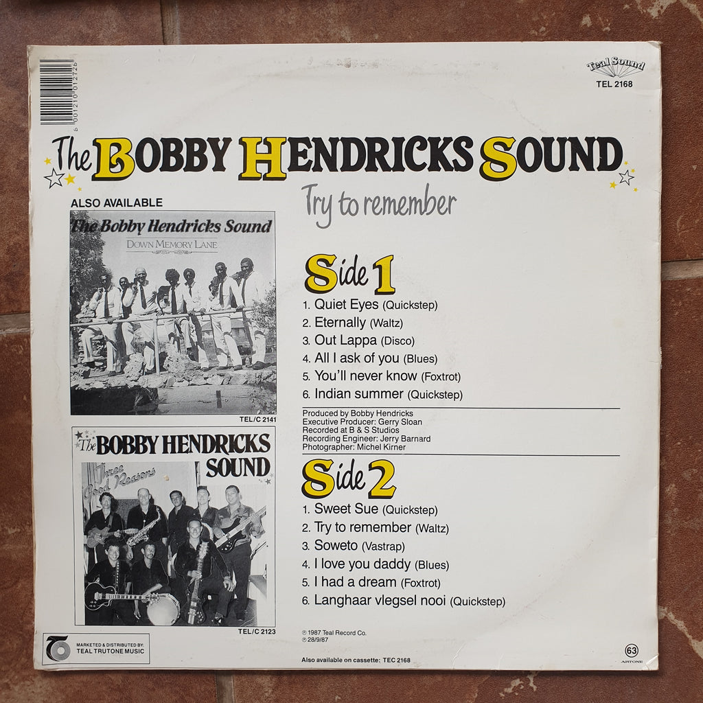 The Bobby Hendricks Sound – Try To Remember ‎– Vinyl LP Record - Very ...