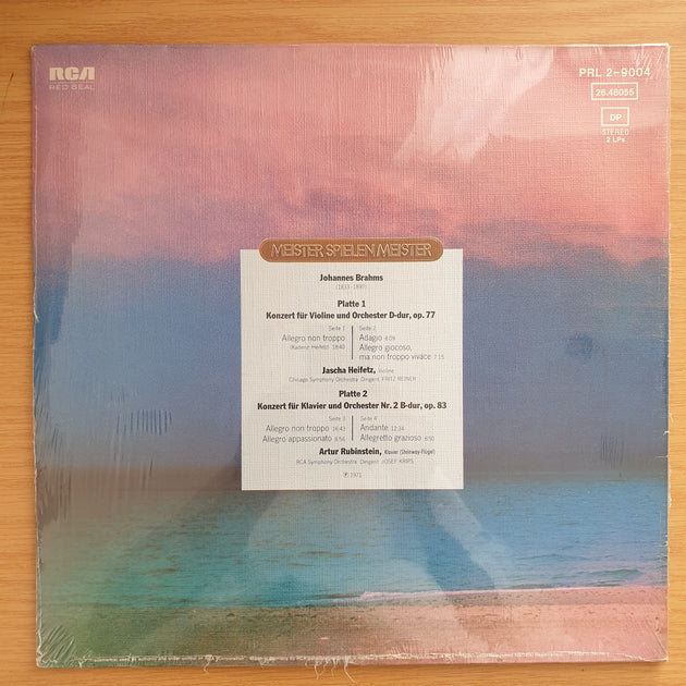 Brahms / Rubinstein, Heifetz – Konzerte - Vinyl LP Record - Sealed – C ...