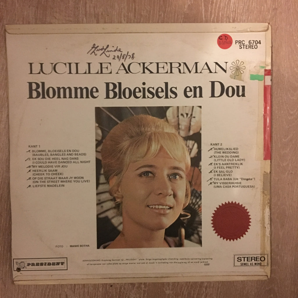 Lucille Ackerman - Blomme Bloeisels en Dou - Vinyl LP Record - Opened ...